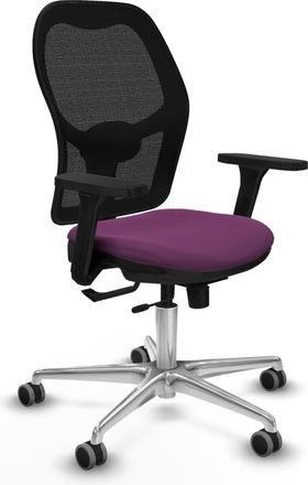 Piqueras y Crespo B&uuml;rostuhl mit Lendenwirbelst&uuml;tze Jorquera mit 3D-Armlehnen, ausgestattet mit Syncro/Traslack und injiziertem Schaumstoff, Rollen 65 mm, Parkett, Schwa