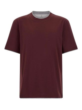 Brunello Cucinelli T-Shirt - Dunkelrot