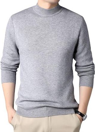 Generic Pull à col rond en chenille pour homme, coupe ajustée, chandail en molleton chaud, sweatshirts dhiver en tricot régulier, Mock4, XXL
