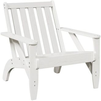 vidaXL Vidaxl - Chaise de jardin adirondack blanc 75x77x77cm bois massif de pin