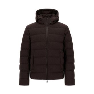 Herno Technischer Daunenmantel aus Wolle - - Jackets - Herren - Braun - 3XL