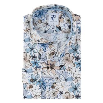 R2 Amsterdam Lang&auml;rmeliges Freizeit-Hemd - - Shirts - Herren - Mehrfarbig - M