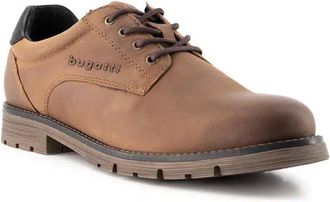 Bugatti Herren Schn&uuml;rschuhe braun Glattleder