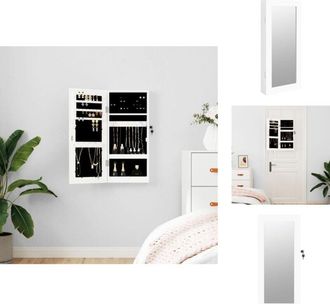vidaXL Vidaxl - Schmuckschrank mit Spiegel Wandmontage Weiß 30x8,5x67 cm - Spiegel-Schmuckschrank - Schmuckaufbewahrung - Wandmontage - Abschliessbarer