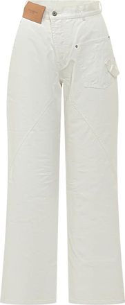 J.W.Anderson Femme, Pantalons, Blanc, Taille: W28 Pantalon &agrave; jambes larges