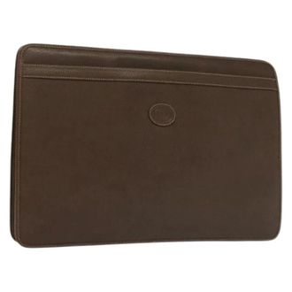 Gucci Pochette en cuir Pre-owned - Femme - Pre-owned - Brun - Taille: ONE Size