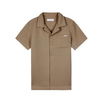 Maison Labiche Germain Waffle Shirt - - Shirts - Herren - Braun - M
