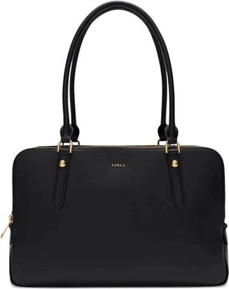 Furla Femme, Sacs, Noir, Taille: ONE Size Sac bandouli&egrave;re en soie et nylon