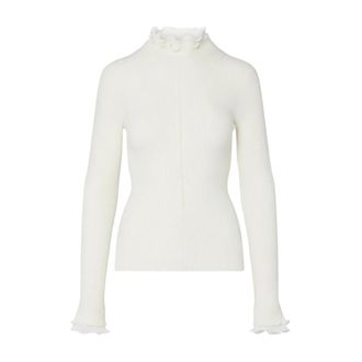 Liu Jo Maglia Chiusa M/L Rouches Tess - - Knitwear - Damen - Wei&szlig; - M