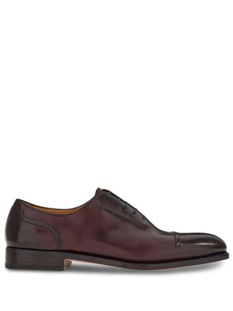 Ferragamo chaussures oxford en cuir - Marron