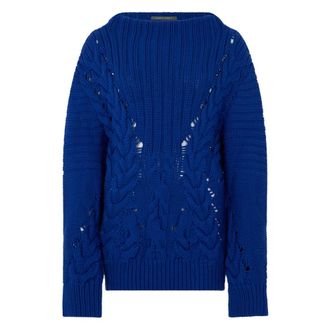Alberta Ferretti Rundhals-Pullover - - Knitwear - Damen - Blau - L