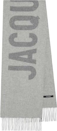 Jacquemus Femme, Accessoires, Gris, Taille: ONE Size Scarf with Logo