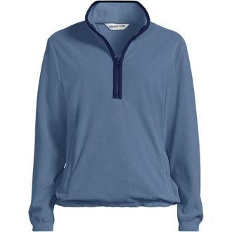 Lands End Anyweather Fleece-Pullover mit Reißverschluss, Damen, Größe:36-38 regular, Blau, Polyester, by Lands End
