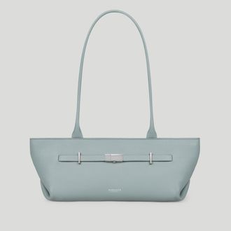 DeMellier The New York Shoulder Pazifikblau Feinkorn DeMellier
