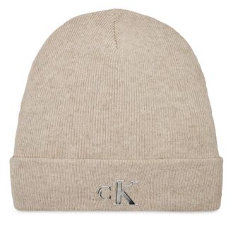 Calvin Klein Jeans Mütze Calvin Klein Jeans Minimal Monogram Beanie K60K611542 Grau