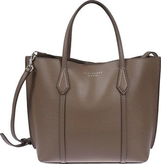 Tory Burch Femme, Sacs, Brun, Taille: ONE Size Sac de shopping en cuir martelé noir