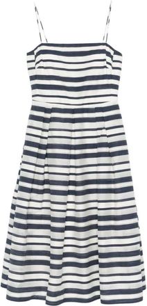 Ralph Lauren Femme, Robes, Bleu, Taille: 36 FR Robe Midi Ray&eacute;e