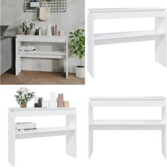 vidaXL Vidaxl - Konsolentisch Weiß 102x30x80 cm Holzwerkstoff - Konsolentisch - Beistelltisch - Wohnraumgestaltung - Flurmöbel - Weißer Tisch - Home & Living