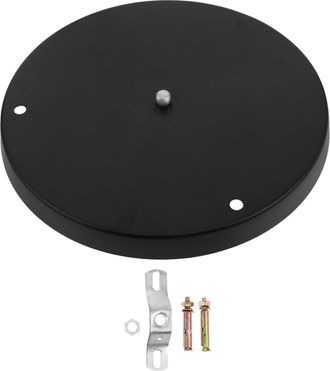 Cabilock Deckenplatte Lichtabdeckung Metall Rund Schwarz DIY Lampenhalter f&uuml;r Kronleuchter Pendelleuchten Esszimmer Robuste Deckenleuchte Montageplatte