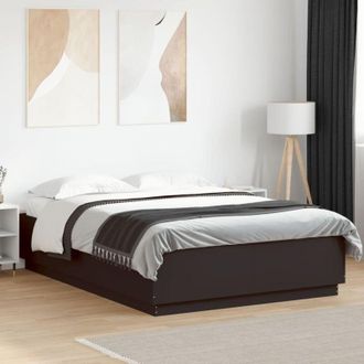 vidaXL Bettgestell Schwarz 150x200 cm Holzwerkstoff Vidaxl
