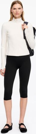 Arket Capri-Leggings Aus Weichem Stretch -Schwarz
