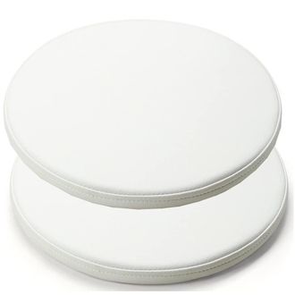 Generic Rundes Stuhlkissen Aus Memory-Schaumstoff Rutschfestes Weiches Rundes Stuhlkissen,1/2/4er Set Sitzkissen/Hockerkissen, Bequemes Bar-Sitzkissen(White,4