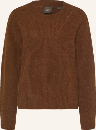 HUGO BOSS Pullover Fenne Mit Alpaka braun