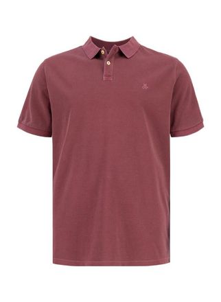 Marc O'Polo Herren Polo-Shirt rot Baumwoll-Piqu&eacute;