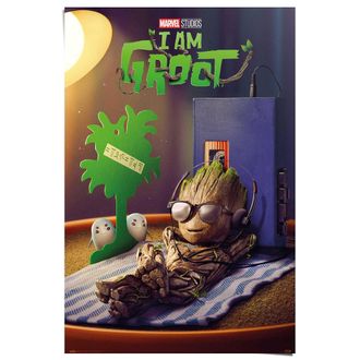 Reinders Poster, Marvel Groot - get your groot on, Kinderzimmer, Poster, Wanddeko, Room Decor, 150 gr. gl&auml;nzend Bilderdruckpapier, Gr&uuml;n, 91,5 x 61