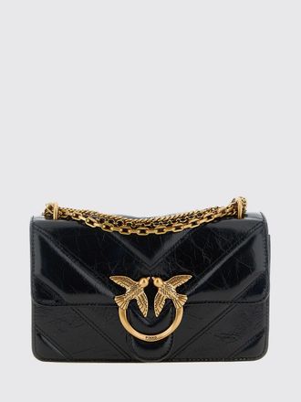 Pinko Mini sac Love Bag en cuir de veau avec motif chevron et logo Love Birds