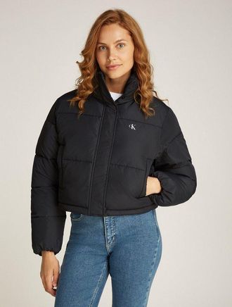 Calvin Klein Jeans Outdoorjacke MATTE CROPPED ND PUFFER mit Logoprägung