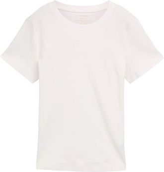 Tom Tailor Damen T-Shirt mit Rundhalsausschnitt
