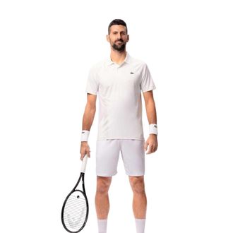 Lacoste Novak Djokovic On Court Poloshirt f&uuml;r Herren (Wei&szlig;)