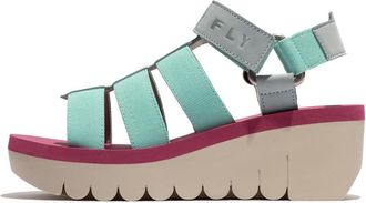 FLY London Fly London Damen YOJI198FLY Sandal, Sky Blue/Spearmint/Lilac, 36 EU