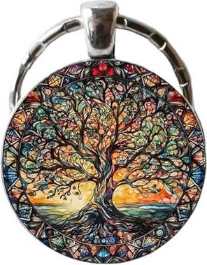 Generic Porte-clés en alliage de zinc - Design darbre coloré esthétique pour décoration de la maison, accessoires pour adolescents, sac à main, bagages, carta