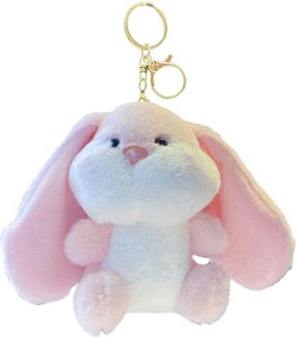 Generic Porte-cl&eacute;s en forme de lapin - Porte-cl&eacute;s en peluche - D&eacute;coration de sac &agrave; dos pour sac de voiture, rose, Consulte la descripci&oacute;n