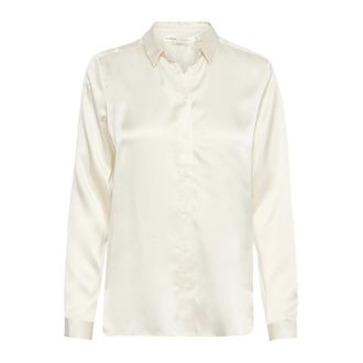 Inwear Elegante Seidenbluse Whisper White - - Blouses & Shirts - Damen - Grau - L
