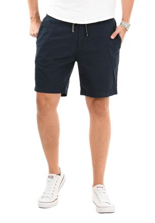 Indicode Herren Shorts (S-5XL) - Leichte Sommerhose aus Leinen-Baumwoll-Mix, Atmungsaktiv, Tunnelzug, 4 Taschen, Bequeme Freizeithose, Kurze Hose Herren - B794