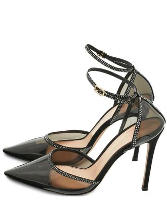Gianvito Rossi ankle-strap embellished pumps - Schwarz