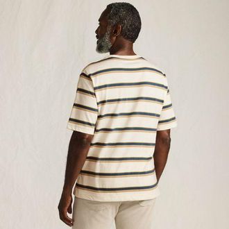 Lands End Super-T Kurzarm-Shirt, Classic Fit, Herren, Gr&ouml;&szlig;e:52-54 regular, Blau, Baumwolle, by Lands End