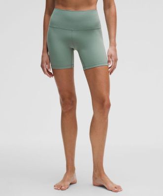 lululemon Align Shorts mit hohem Bund f&uuml;r Frauen - 15 cm - Gr&ouml;&szlig;e 8 in Crater Blue