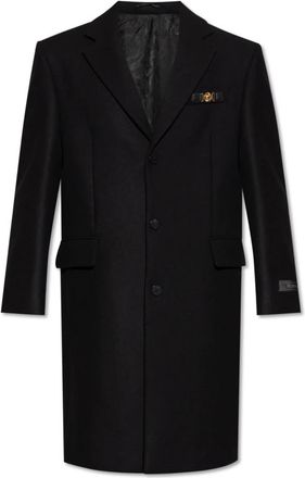 Versace Wollmantel - - Coats - Herren - Schwarzk - S