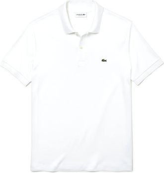 Lacoste Herren Polo-Shirt Kurzarm DH2050, M&auml;nner Polo-Hemd,2 Knopf,Regular Fit,Wei&szlig;,8