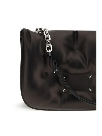Maison Margiela Womens Mini Bag Glam Slam Flap Black Lambskin (ovis Aries) Shoulder