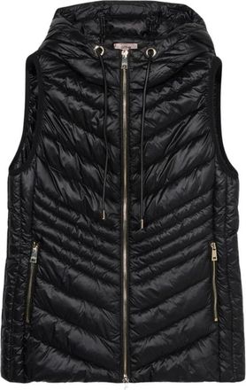 Oltre Femme, Vestes, Noir, Taille: 46 FR Veste L&eacute;g&egrave;re Sans Manches en Duvet