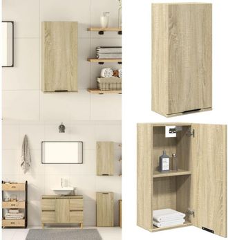 vidaXL Wand-Badschrank Sonoma-Eiche 32x20x67 cm - Wanderschrank - Badschrank - Badezimmerm&ouml;bel - Holzwerkstoff - Sonoma-Eiche - Home & Living