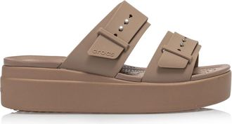 Crocs Braune Brooklyn Buckle Damen Sandalen - - Shoes - Damen - Braun - 40 EU