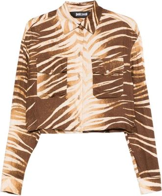 Just Cavalli Femme, Blouses et Chemises, Brun, Taille: 38 FR Chemises