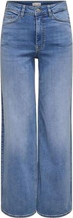 Jacqueline de Yong JdY Jdyfelina-fina Hw Wide Med Blue DNM Noos Jean Large, Denim Bleu médium, XL / 30L Femmes