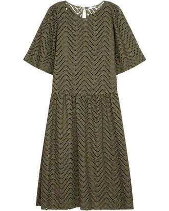 Seidensticker Midikleid Kleid mit Lochmuster